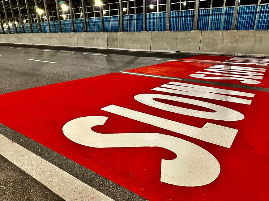 Slowing down for safety on Malaysian expressway - Geveko Markings